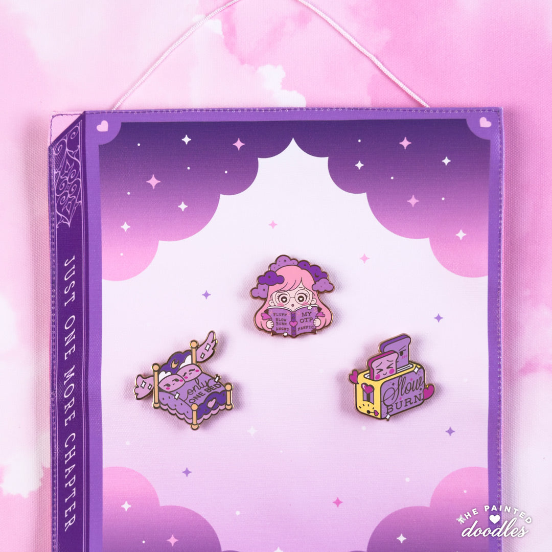 Fanfic Pin Banner Bundle: Slow Burn (Banner + Set of 3 Pins) – The ...