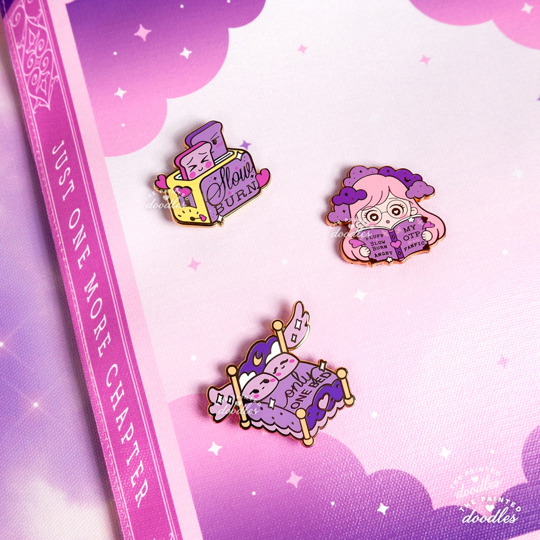 Fanfic Pin Banner Bundle: Fluff (Banner + Set of 3 Pins) – The Painted ...